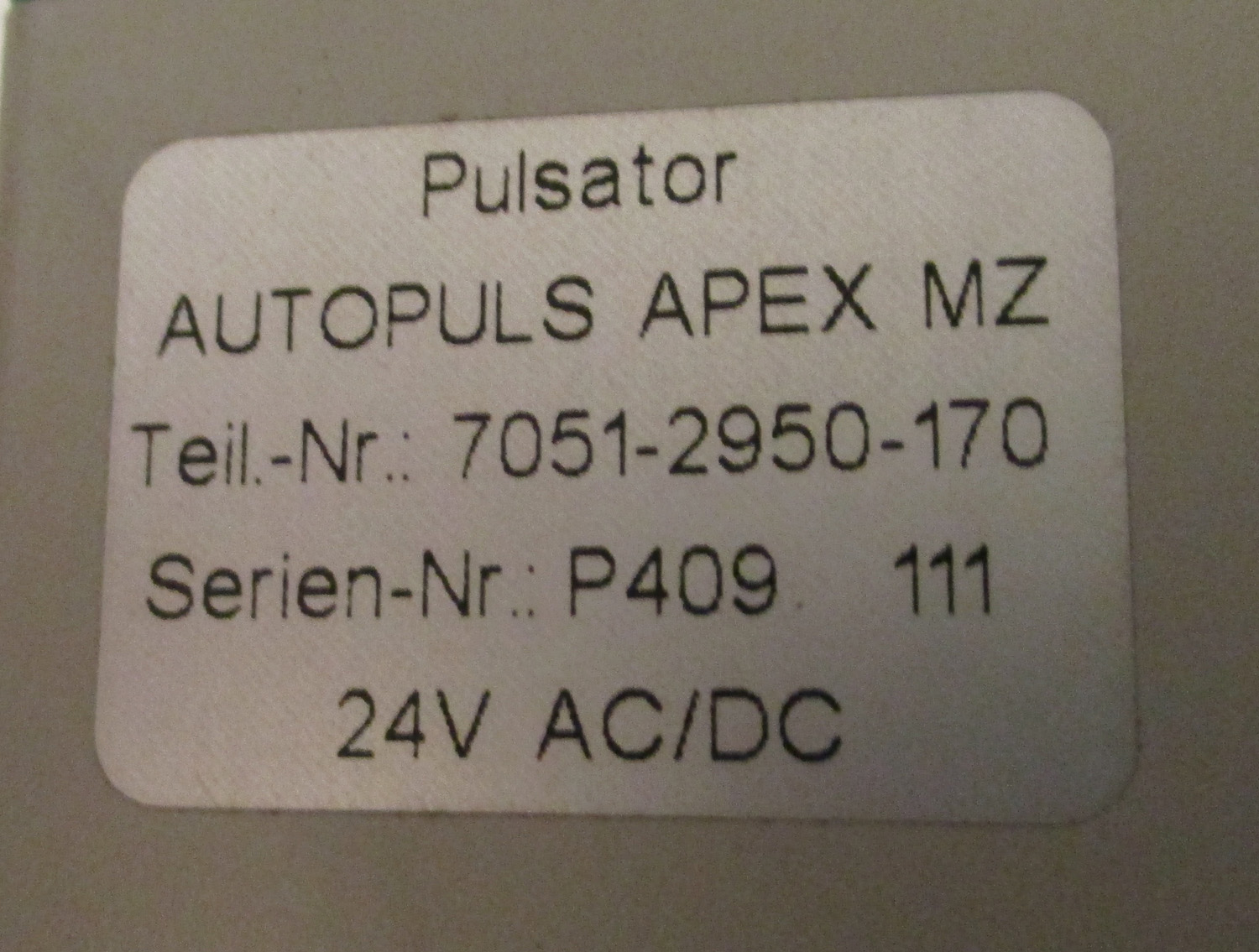 Pulsator Autopuls Apex GEA
